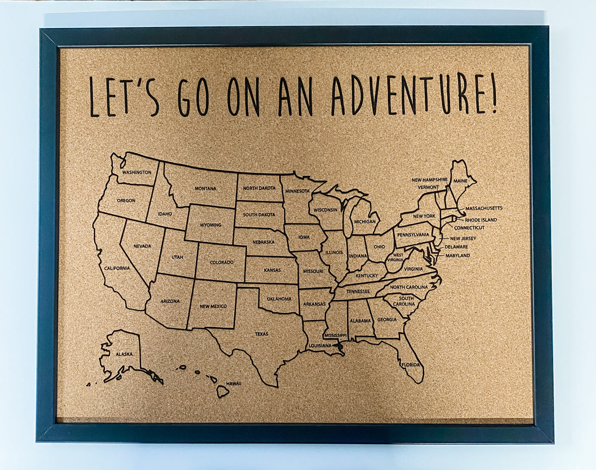 US States Map Bulletin Board – Roaming Druggist Shop