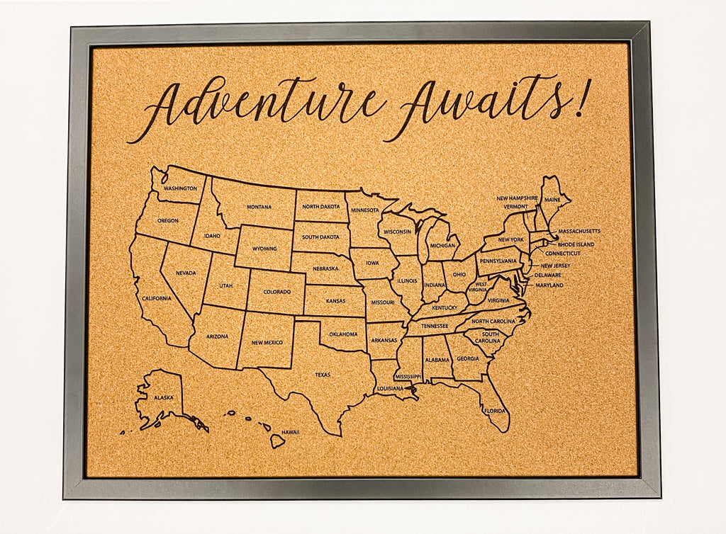 US States Map Bulletin Board – Roaming Druggist Shop